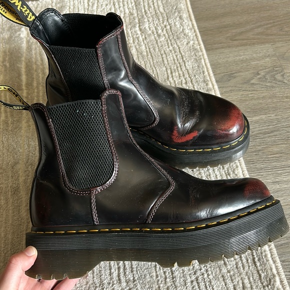 Dr. Martens | Shoes | Doc Marten Cherry Arcadia Platform Chelseas Rare ...